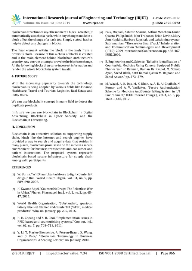 IRJET- A Secure Healthcare System using Blockchain Technology | PDF