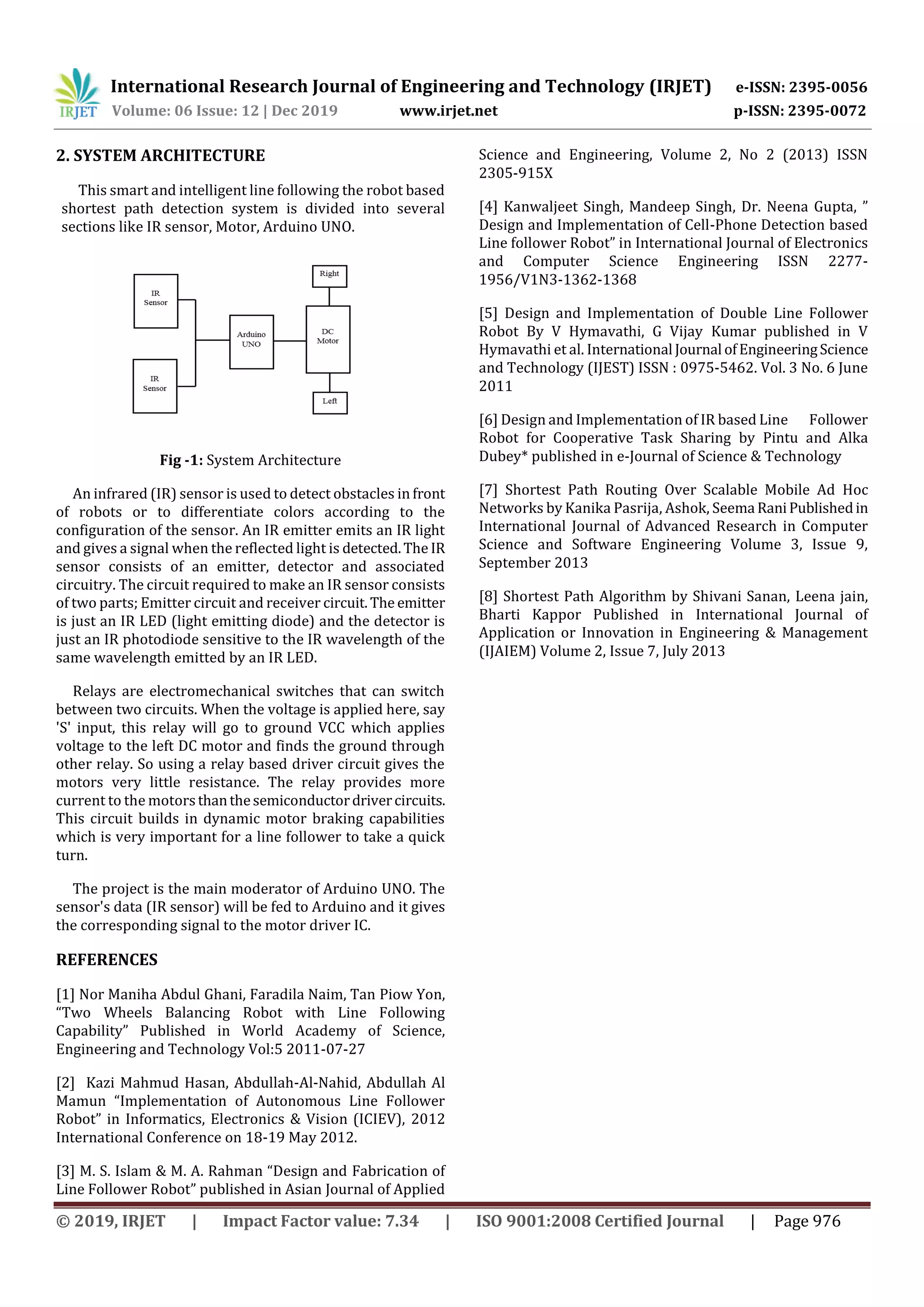IRJET- Shortest Path Follower Robot | PDF