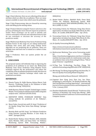 IRJET- Air Pollution Prediction System for Smart City using Data Mining Technique: A Survey ...