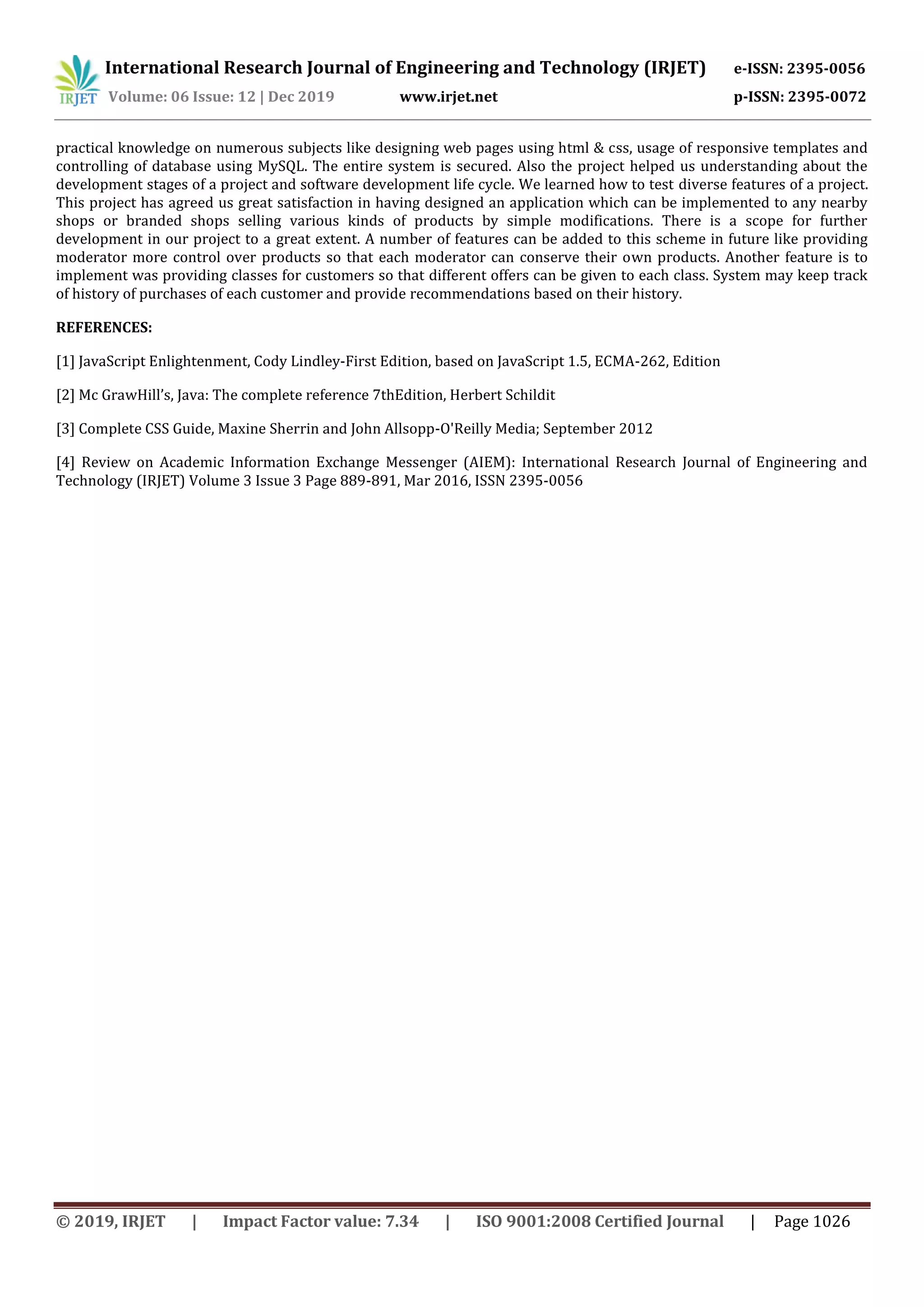 IRJET- Online Shopping System | PDF
