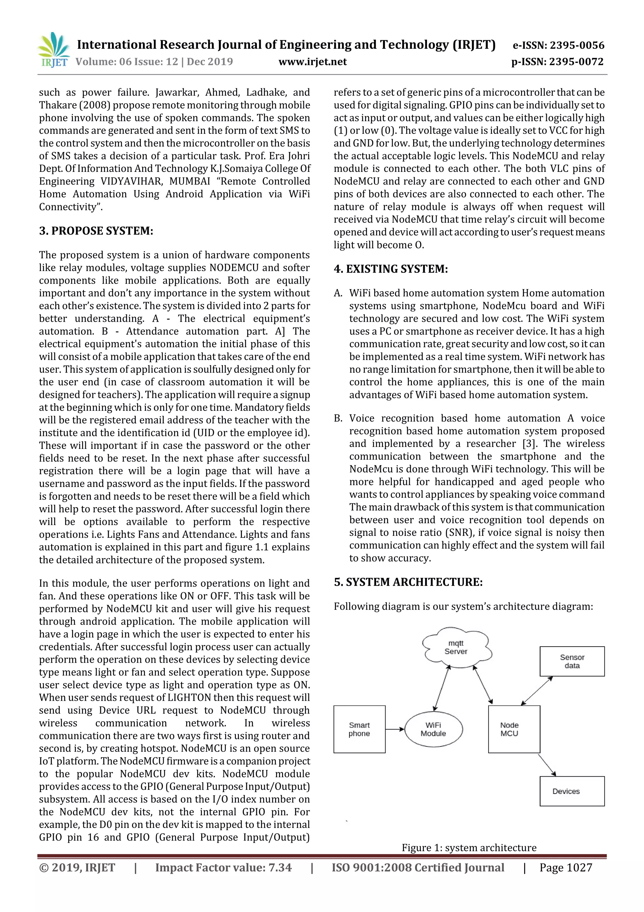 IRJET- IoT based Classroom Automation System | PDF