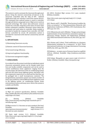 IRJET- IoT based Classroom Automation System | PDF