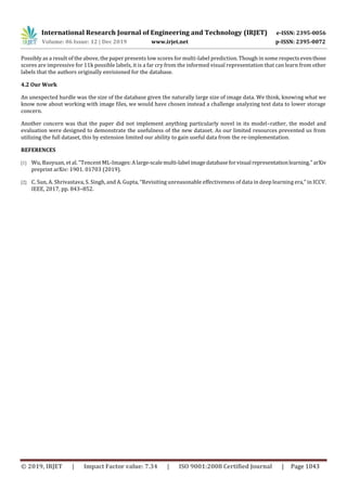 IRJET- Review of Tencent ML-Images Large-Scale Multi-Label Image Database | PDF