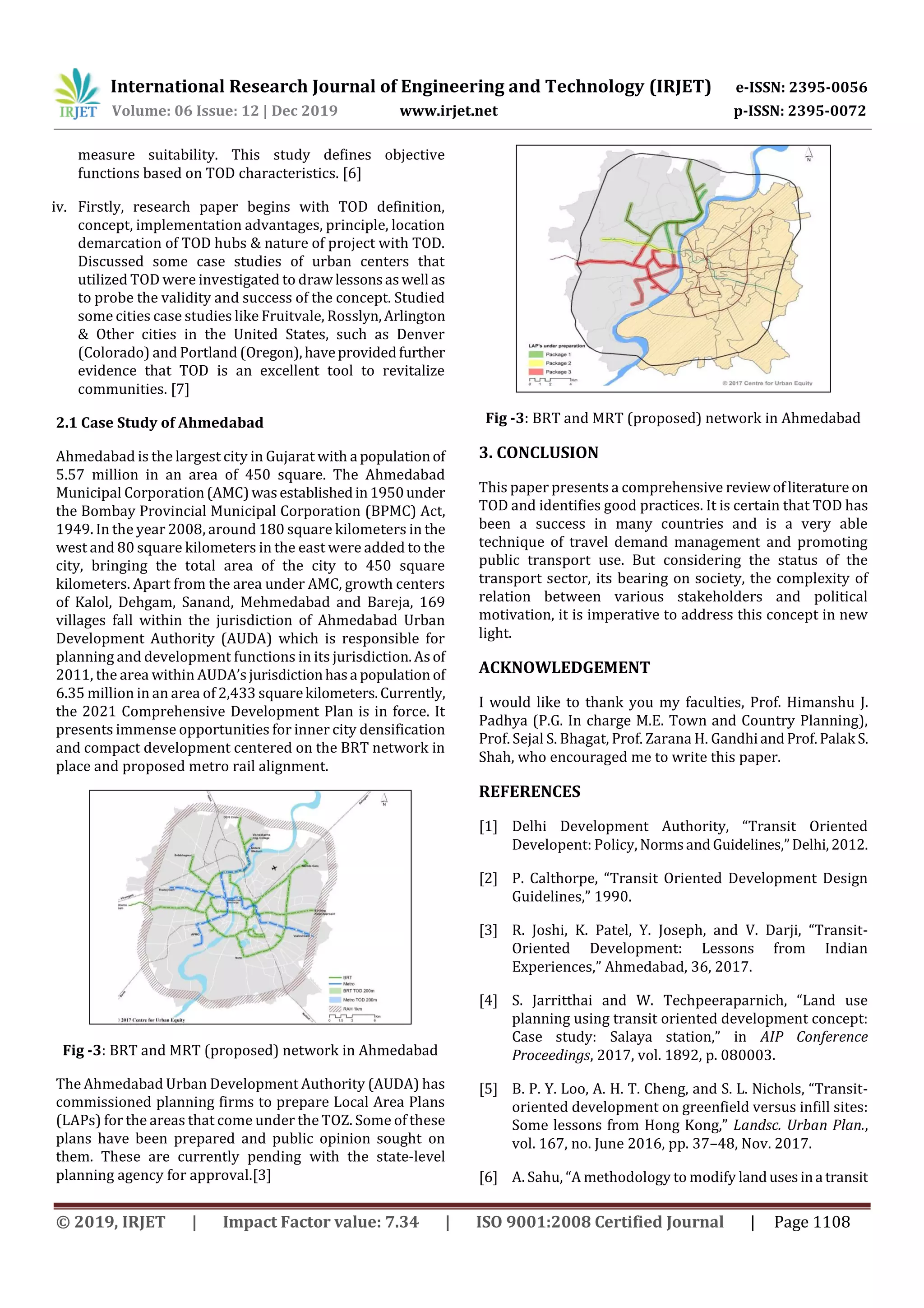IRJET- Study on Transit Oriented Development | PDF
