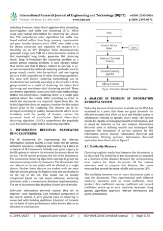 IRJET- Cluster Analysis for Effective Information Retrieval through Cohesive Group of Cluster ...