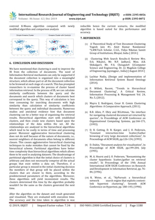 IRJET- Cluster Analysis for Effective Information Retrieval through Cohesive Group of Cluster ...