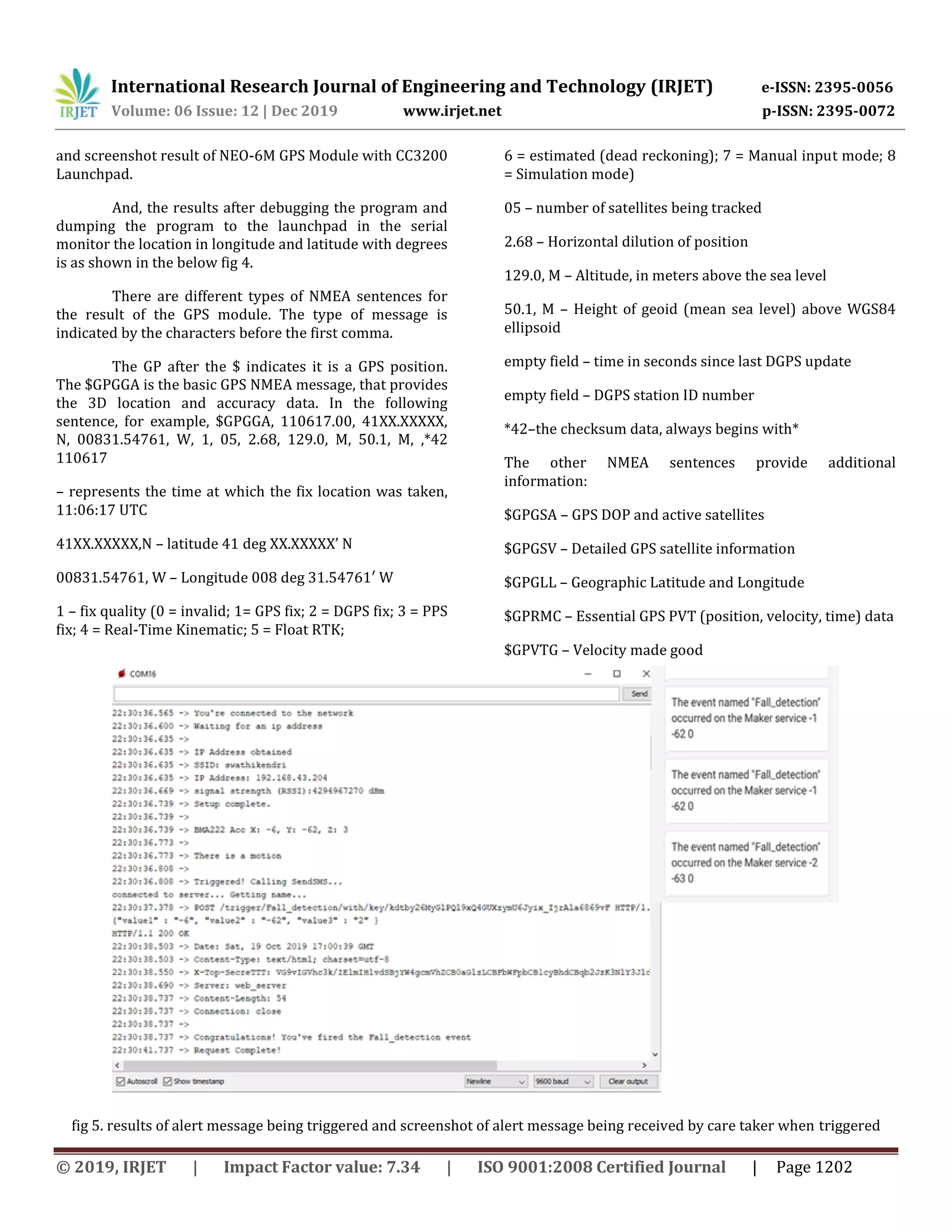 IRJET- Development and Monitoring of a Fall Detection System through Wearable Sensor Belt | PDF