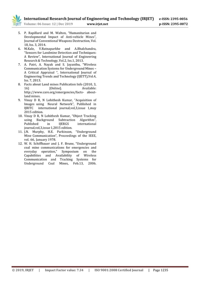Irjet Robo Pi Landmine Detection Approach Using Wireless Communication Pdf