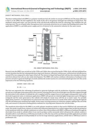 IRJET- Hydrogen Fuel Cell | PDF