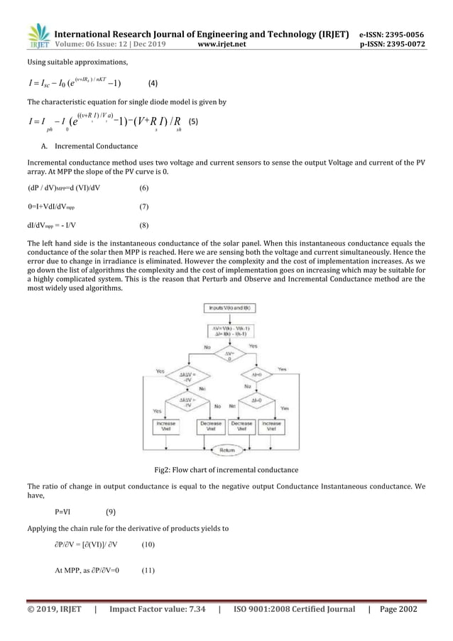 IRJET- Design of PV System using DC-DC Boost Converter Interfaced with Five Level Multilevel ...