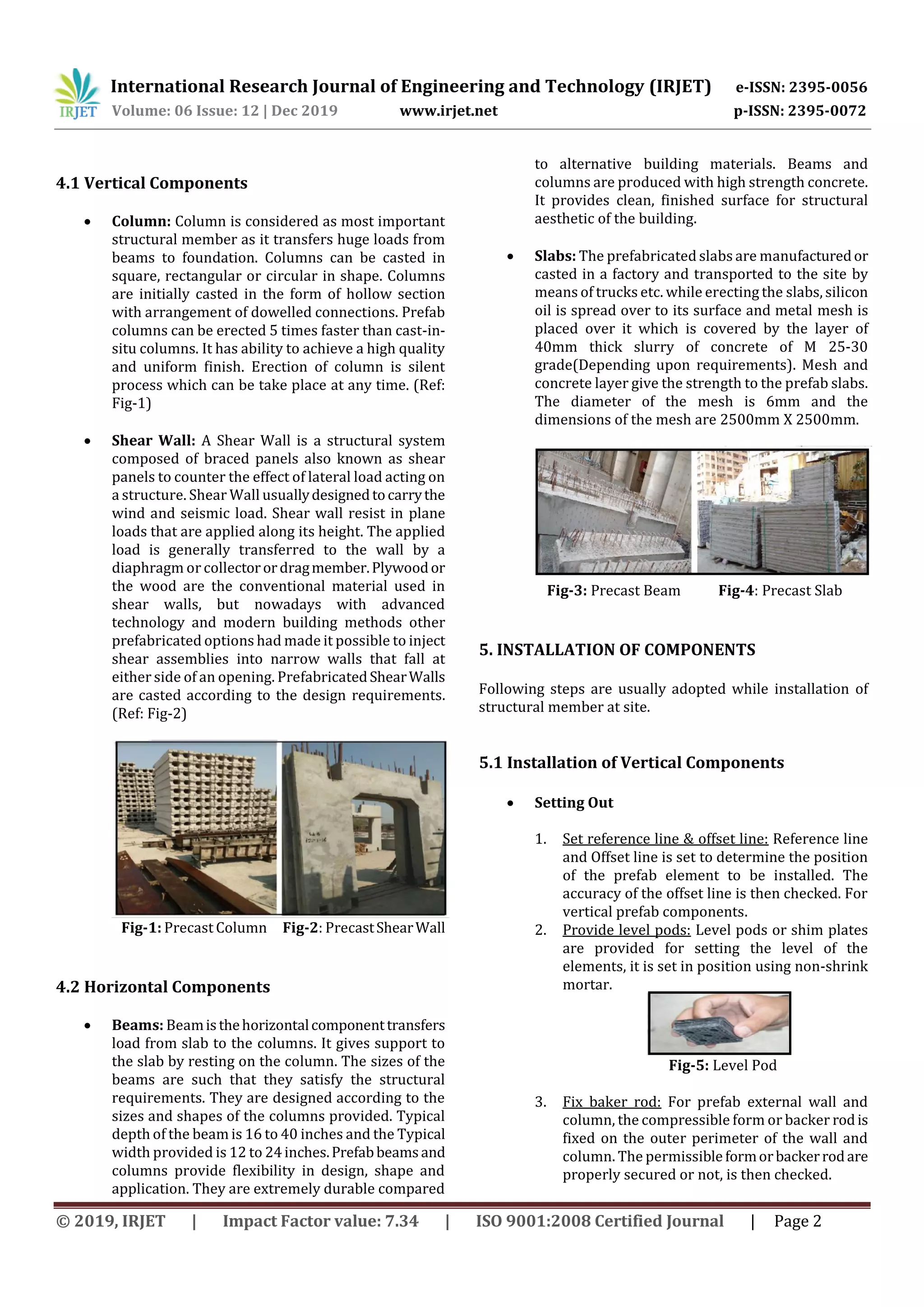 IRJET- Methodology of 3S Construction Method “Prefabrication Technology ...