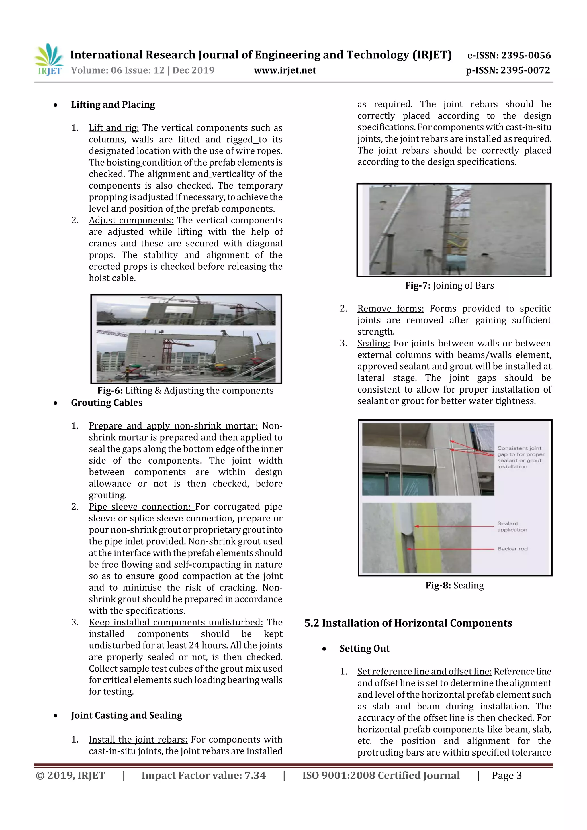 IRJET- Methodology of 3S Construction Method “Prefabrication Technology” | PDF
