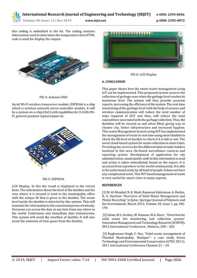 IRJET- Arduino based Garbage Monitoring System using IoT | PDF IRJET- Arduino based Garbage Monitoring System using IoT | PDF