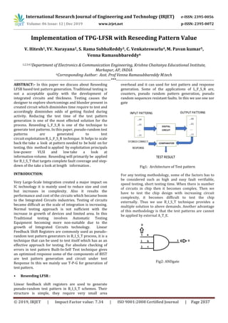 IRJET- Implementation of TPG-LFSR with Reseeding Pattern Value | PDF