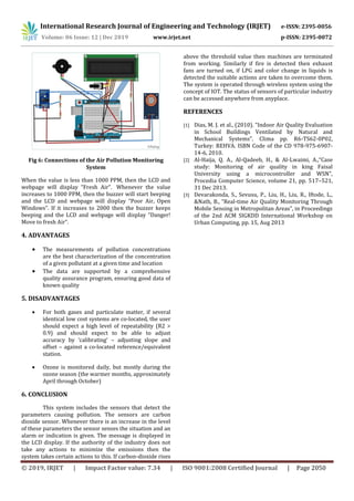 IRJET- IoT Air Pollution Monitoring System using Arduino | PDF