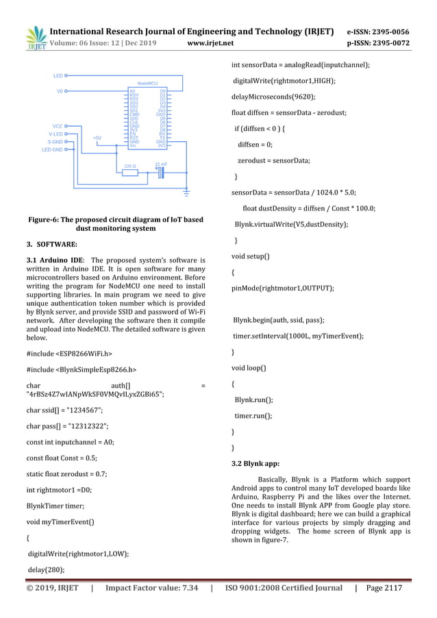 IRJET- Design and Implementation of IoT based Portable Outdoor Dust Density Monitoring System | PDF