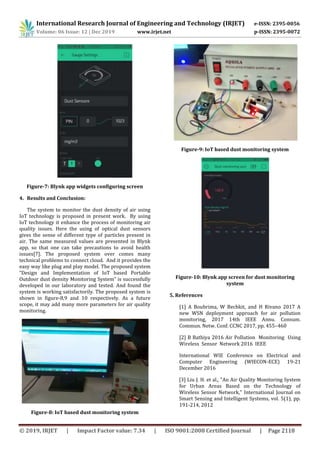 IRJET- Design and Implementation of IoT based Portable Outdoor Dust ...