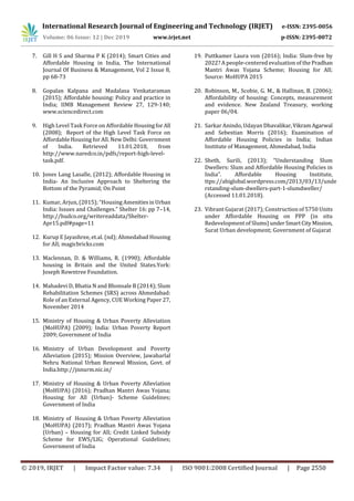 IRJET- Pradhan Mantri Awas Yojana(PMAY) Scheme – An Emerging Prospect of Affordable Housing in ...