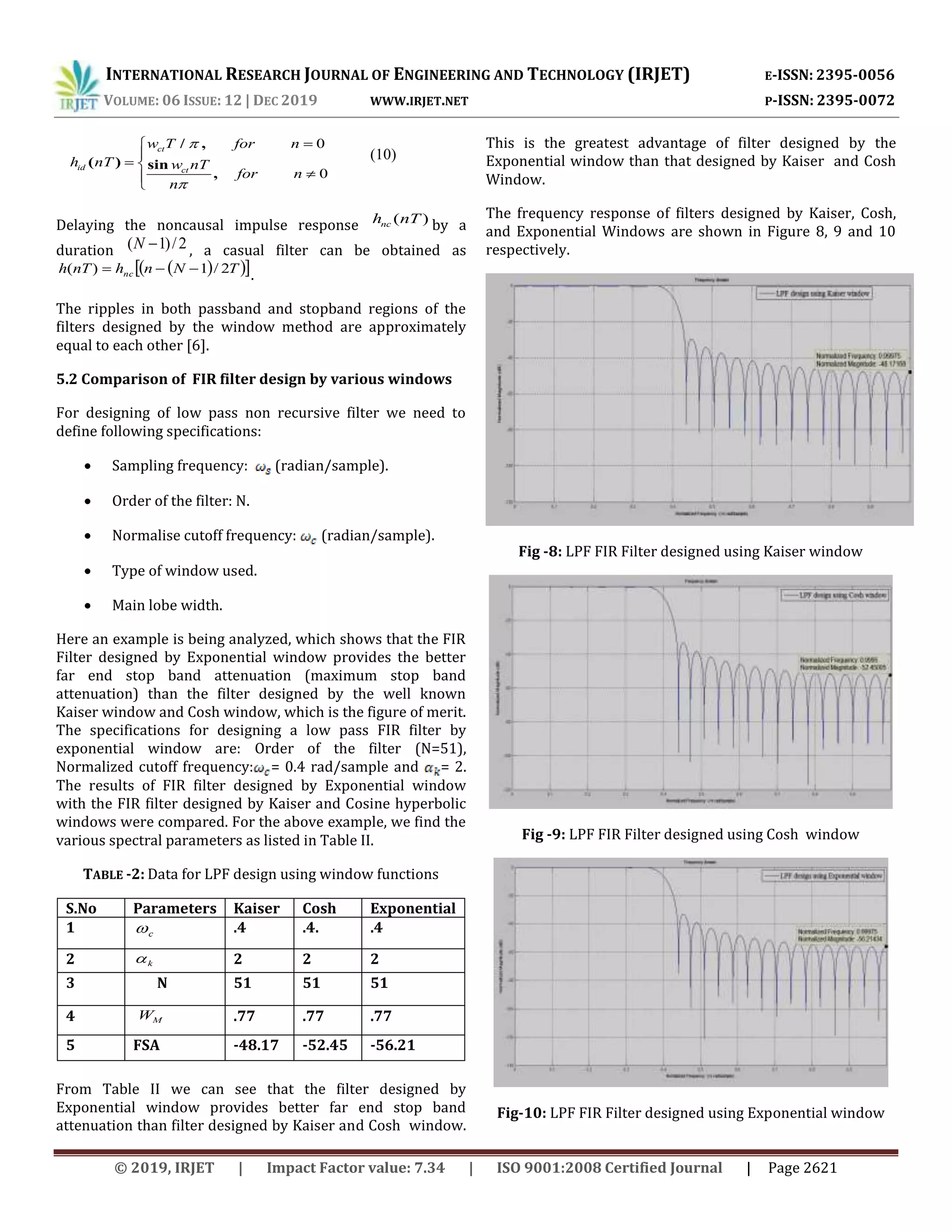 IRJET- Comparative Study of Sidelobe Roll-Off Ratio for Various Window ...