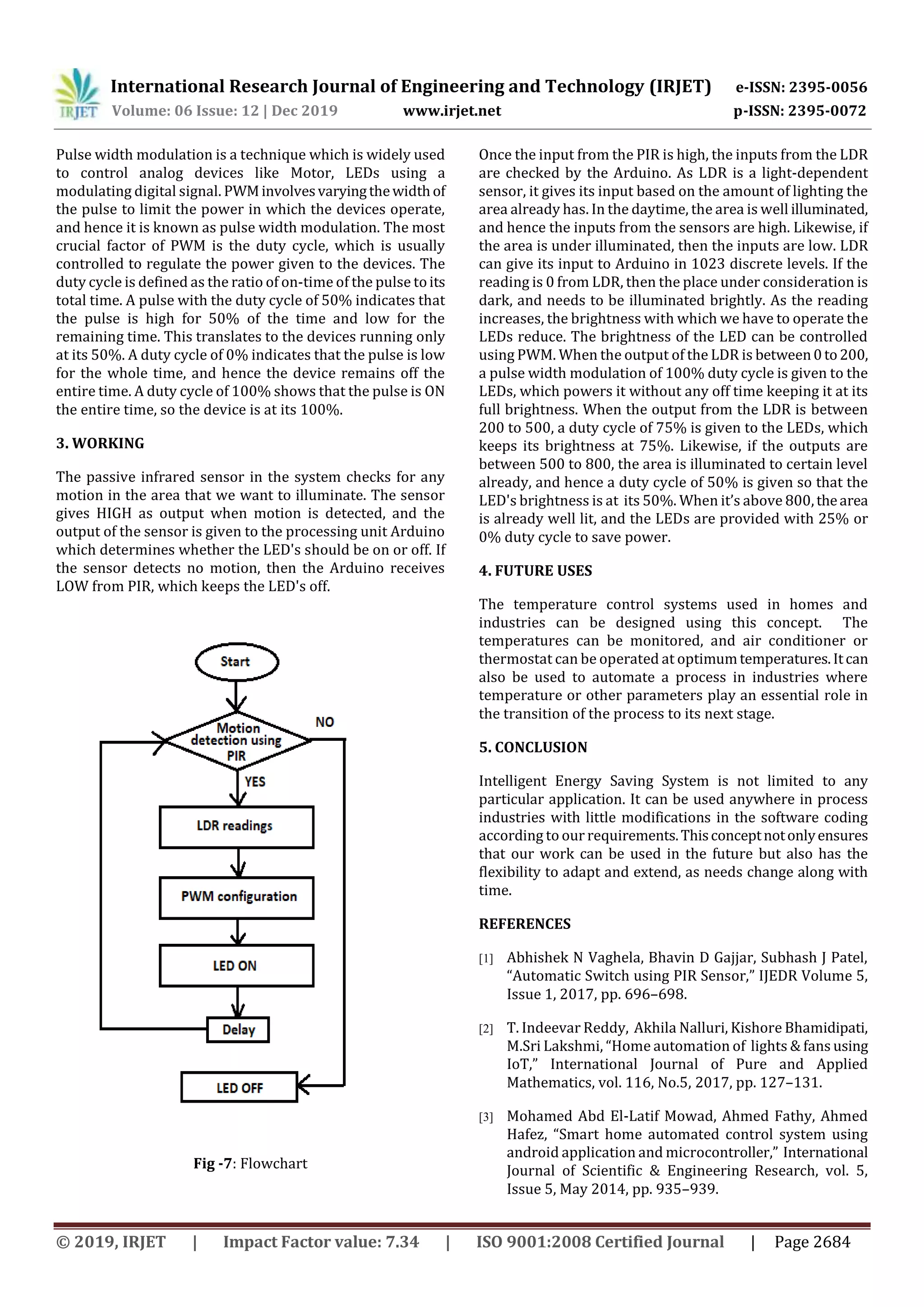 IRJET- Intelligent Lighting System using Arduino and PWM | PDF