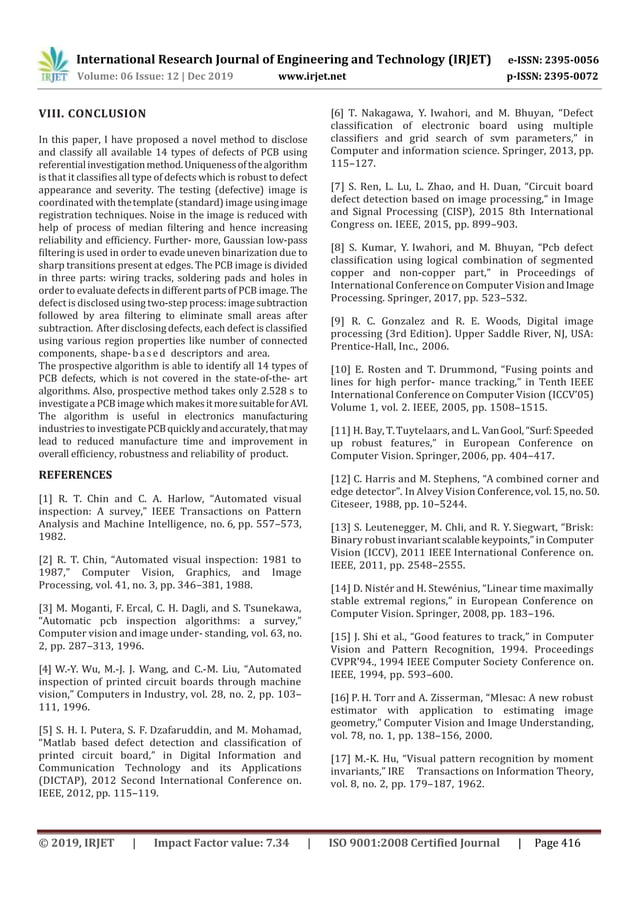 IRJET- Automatic Identification, Analysis and Investigation of Printed Circuit Boards for ...