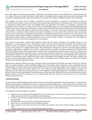 IRJET-Survey Paper on Agro-Bot Autonomous Robot | PDF