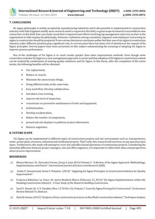 IRJET- Quality Audit of Public Building Project by using Six Sigma ...