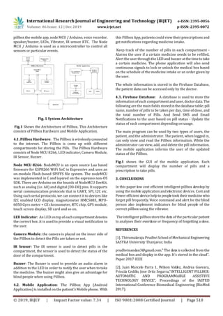 IRJET- Intelligent Pillbox for Monitoring the Health using IoT Concepts | PDF