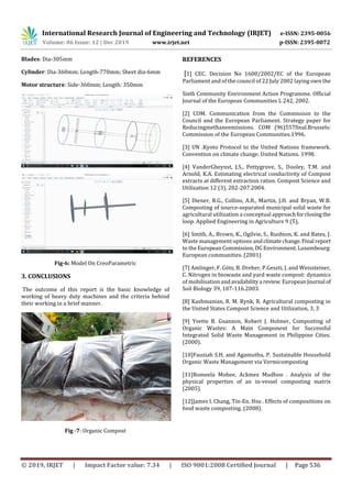 IRJET- Design of Organic Compost Machine | PDF