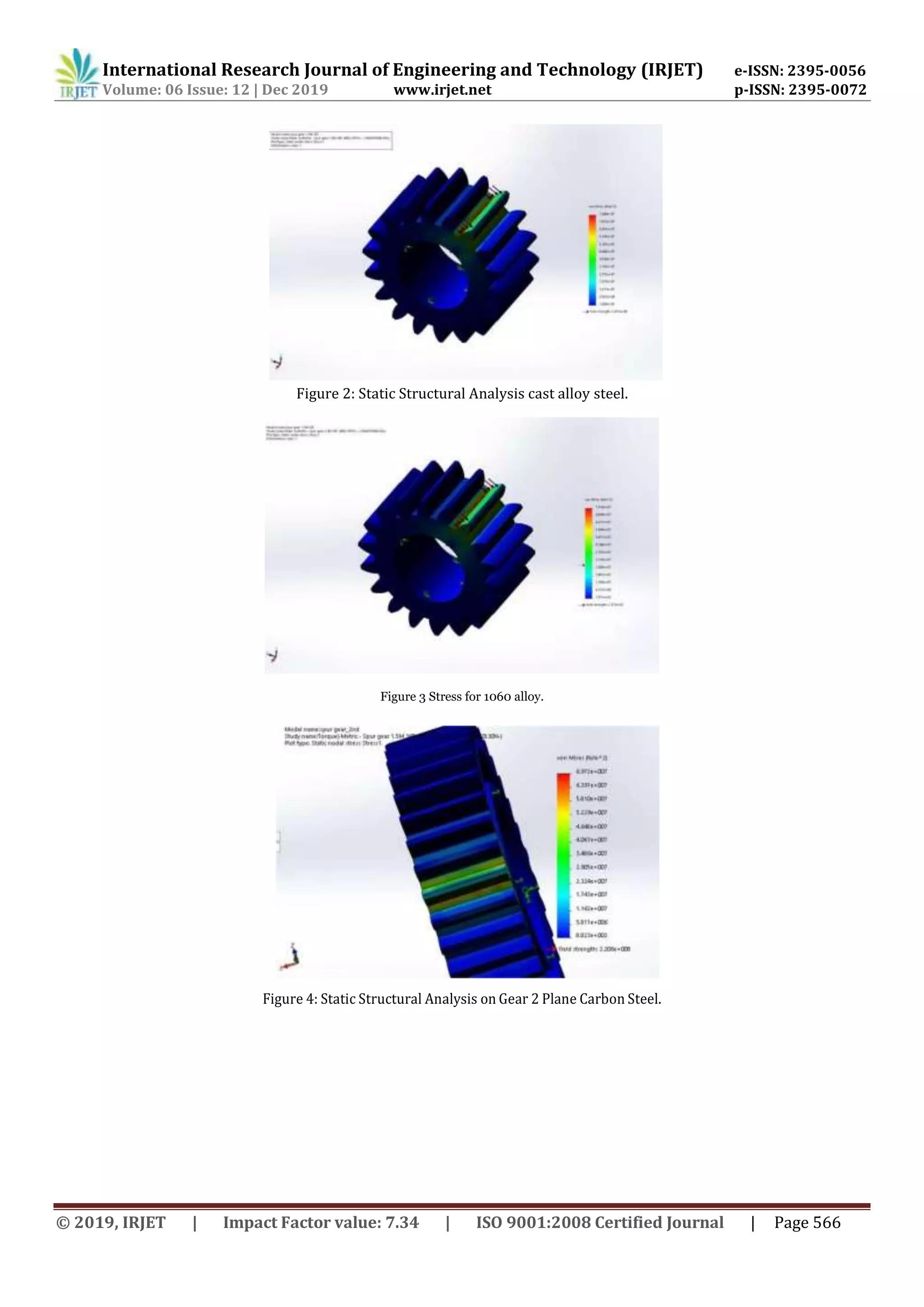 IRJET- Design and Analysis of a Two Stage Reduction Gearbox | PDF