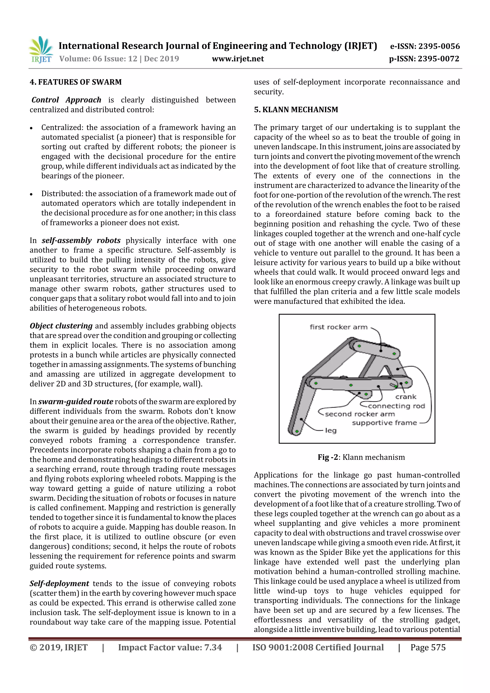 IRJET- Swarm Robotics | PDF