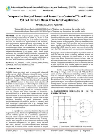IRJET- Comparative Study of Sensor and Sensor Less Control of Three Phase VSI Fed PMBLDC Motor ...