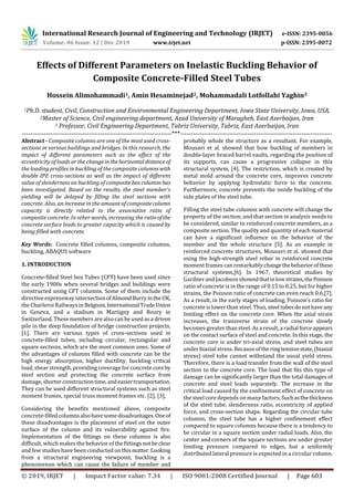 IRJET- Effects of Different Parameters on Inelastic Buckling Behavior of Composite Concrete ...