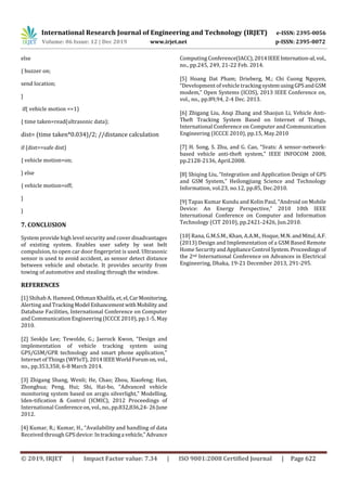 IRJET- A Survey on Vehicle Security System using IoT | PDF