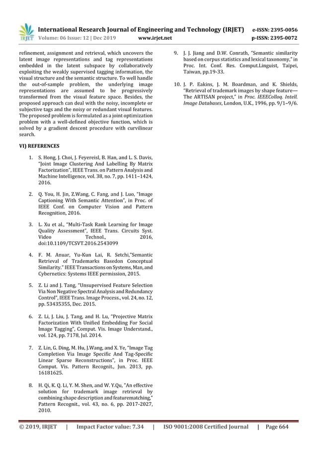 IRJET- Semantic Retrieval of Trademarks based on Text and Images Conceptual Similarity using ...