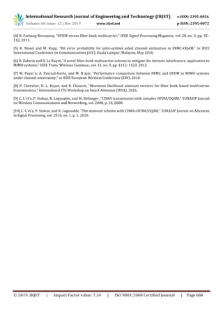 IRJET- Low Complexity FBMC OQAM Method for Double Selective Channel | PDF