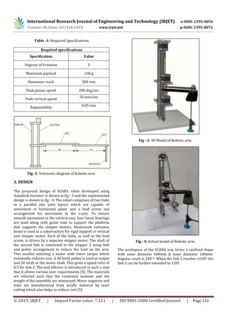 IRJET- A Desktop SCARA Robot using Stepper Motors | PDF
