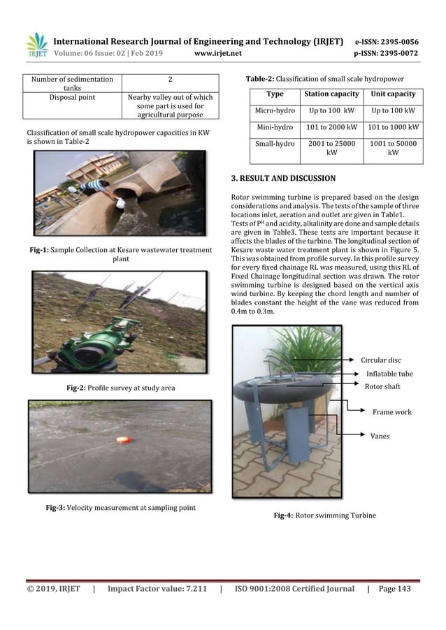 IRJET- Feasibility Study on Power Generation using Treated Waste Water | PDF