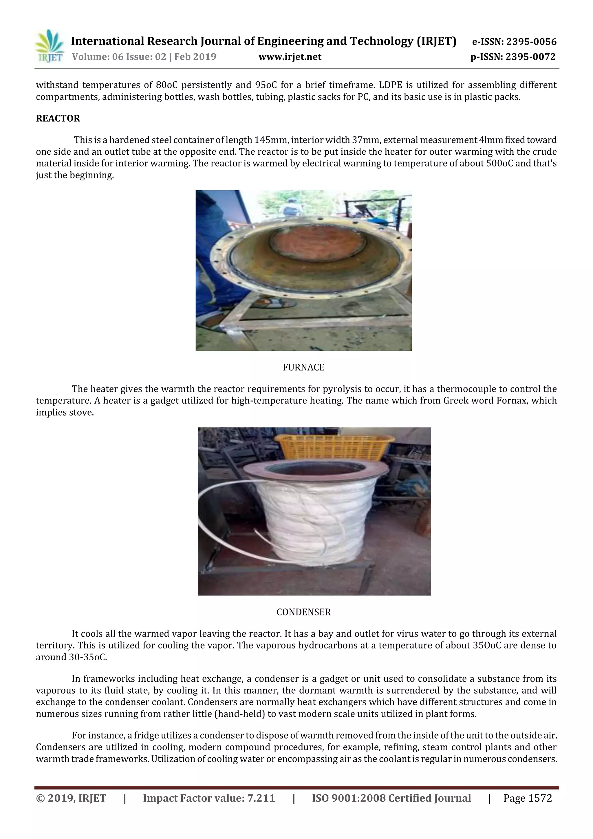 IRJET- Design and Extraction of Biofuel from Plastic Waste | PDF