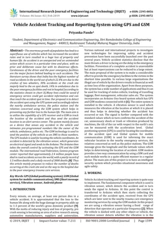 IRJET- Vehicle Accident Tracking and Reporting System using GPS and GSM ...