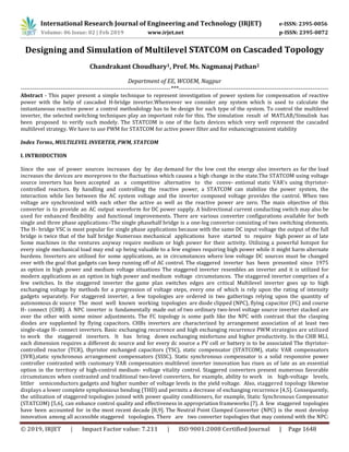 IRJET- Designing and Simulation of Multilevel STATCOM on Cascaded ...
