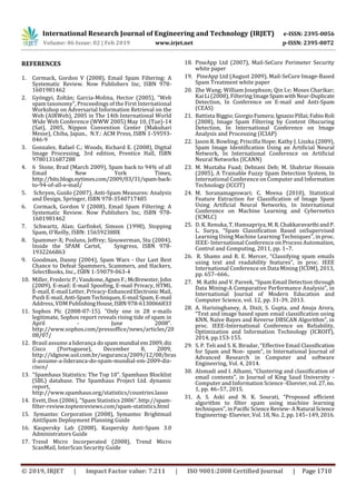 IRJET- Image Spam Detection: Problem and Existing Solution | PDF