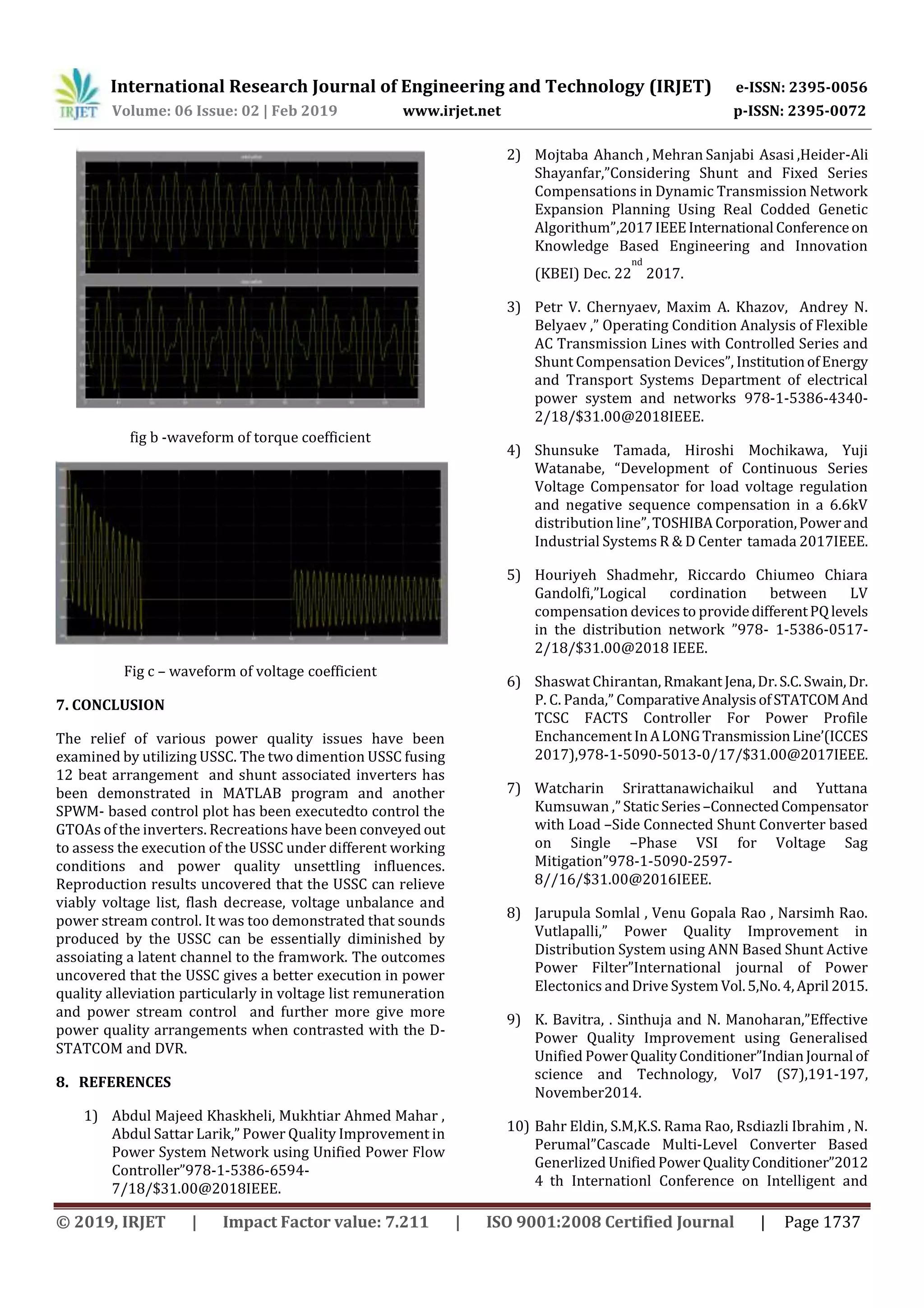 IRJET- Simulation of Unified Series Shunt Compensator for Power Quality Compensation | PDF