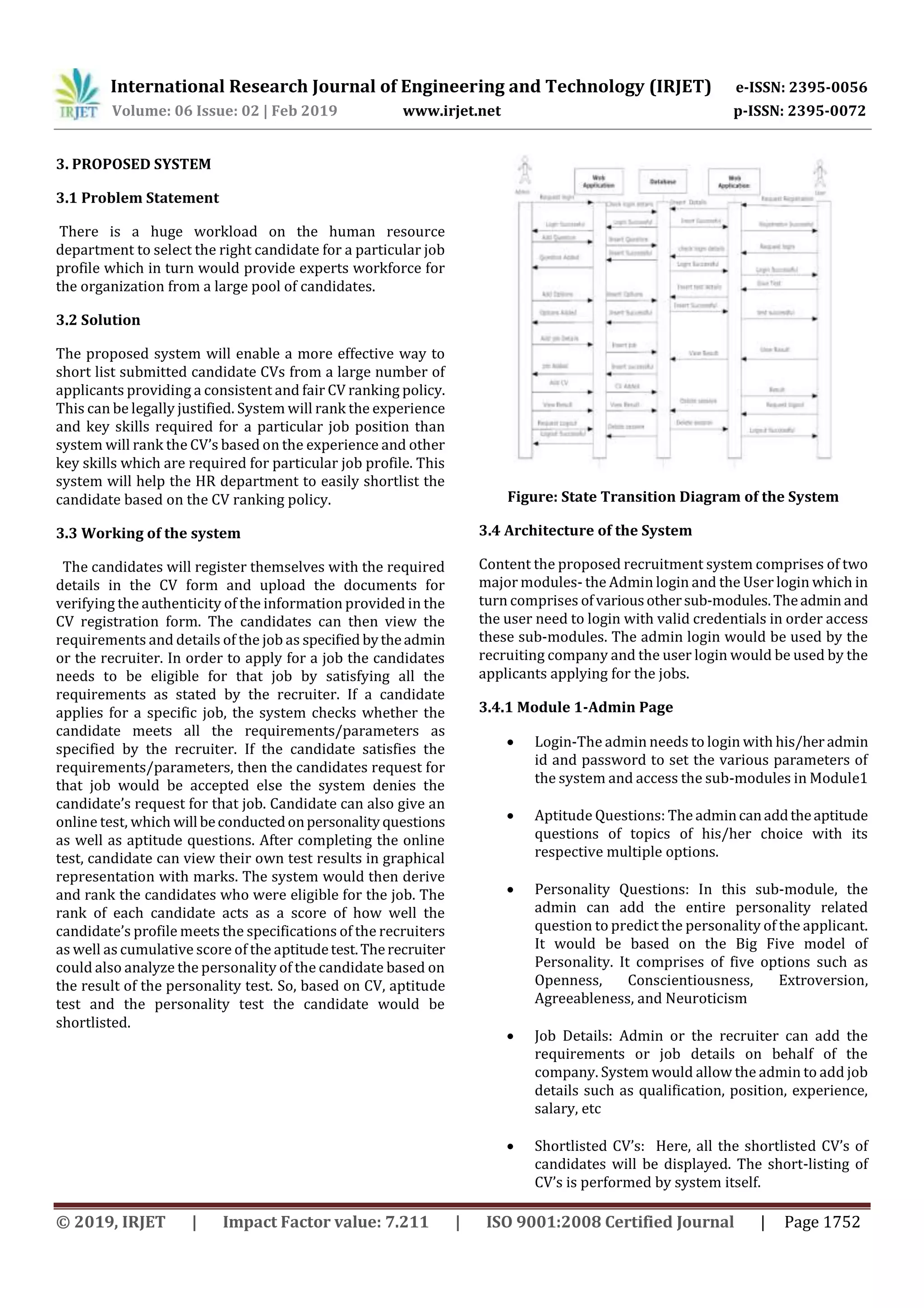 IRJET- Personality Prediction System through CV Analysis | PDF