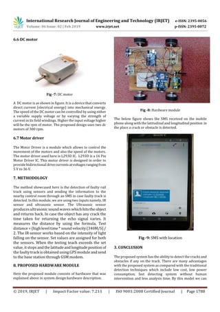 IRJET- Railway Track Crack and Obstacle Detection using Arduino | PDF | Free Download