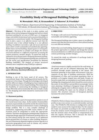 IRJET- Feasibility Study of Hexagonal Building Projects | PDF