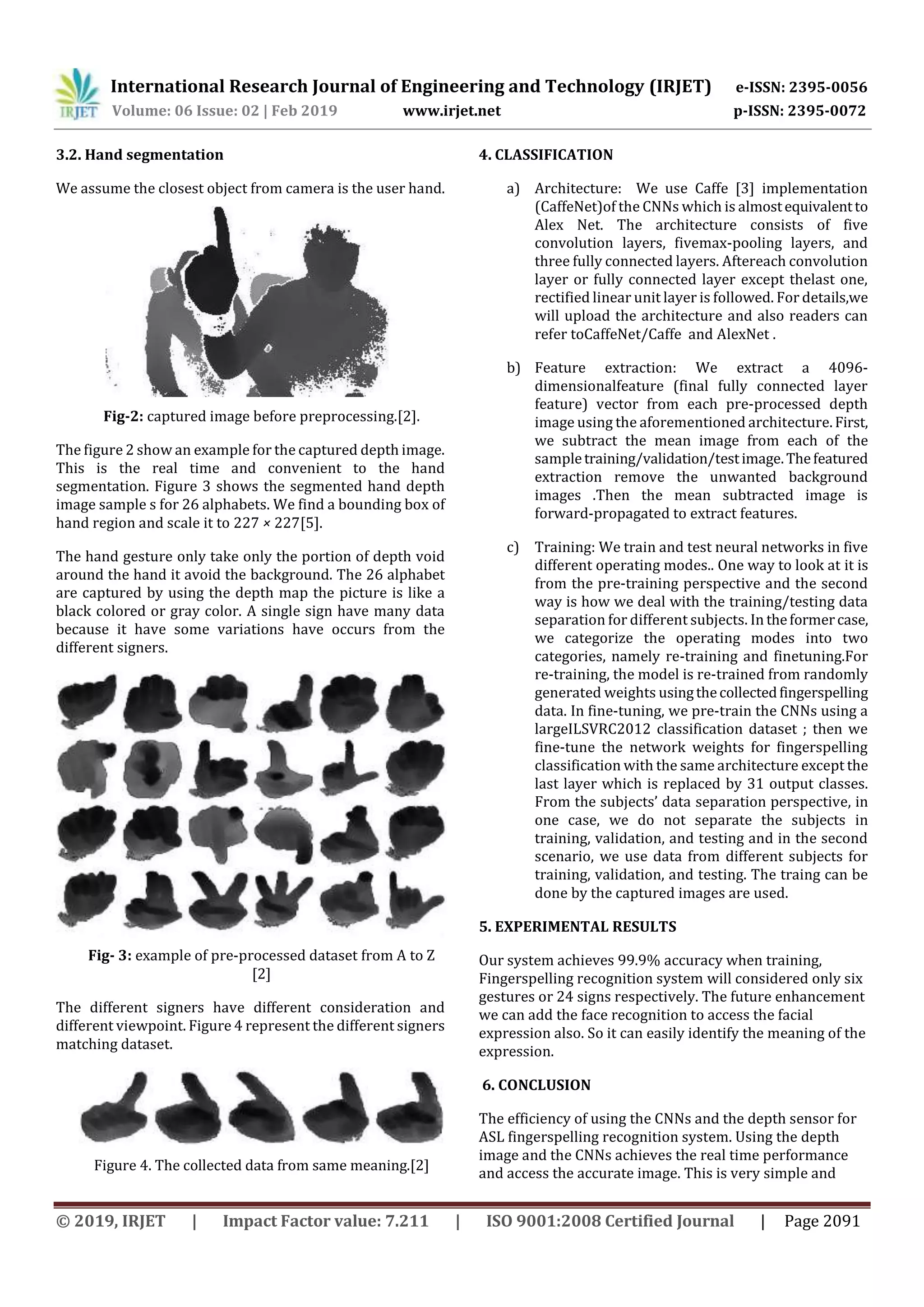 IRJET- American Sign Language Fingerspelling Recognition using Convolutional Neural Networks ...
