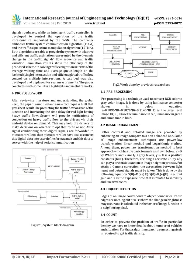 Irjet Image Processing Based Intelligent Traffic Control And Monitoring Using Iot Pdf