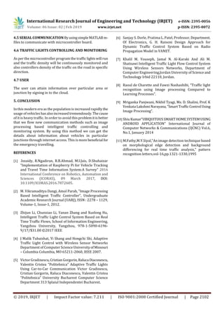 IRJET- Image Processing based Intelligent Traffic Control and ...