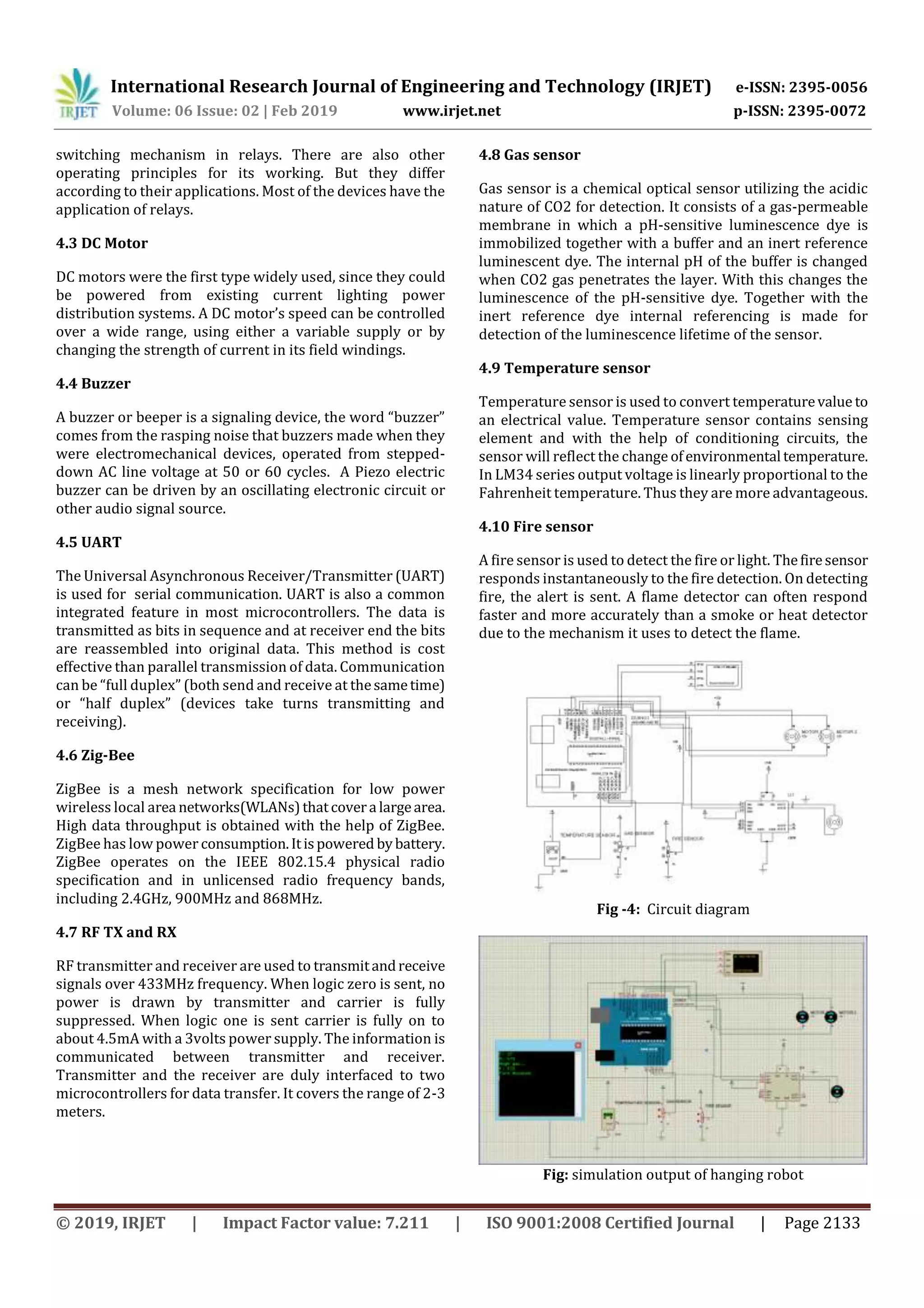 IRJET- Industrial Disaster Control System using Hanging Robot | PDF